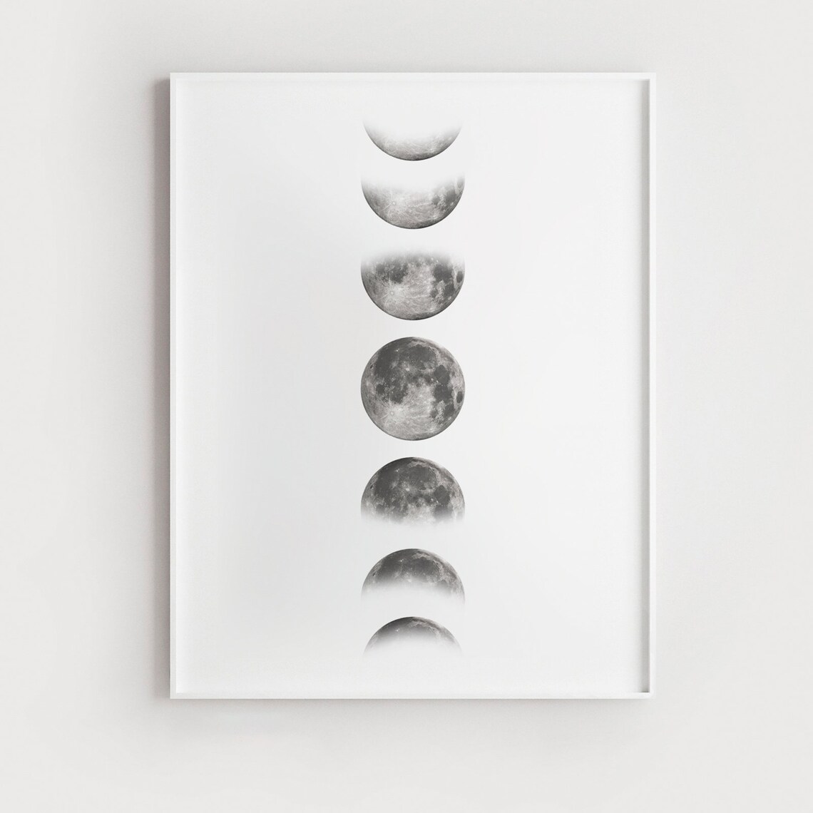 Moon Print Phases of the Moon Moon Wall Art Moon Phases - Etsy Canada