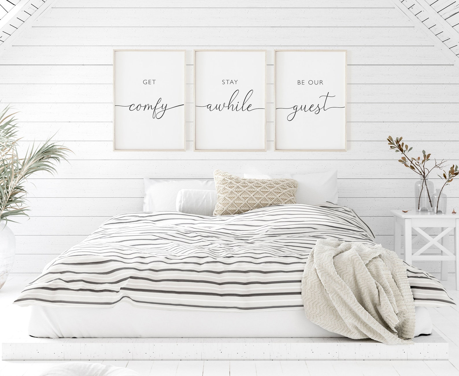 Guest Room Signs Get Comfy Sign Stay Awhile Print Be Our - Etsy