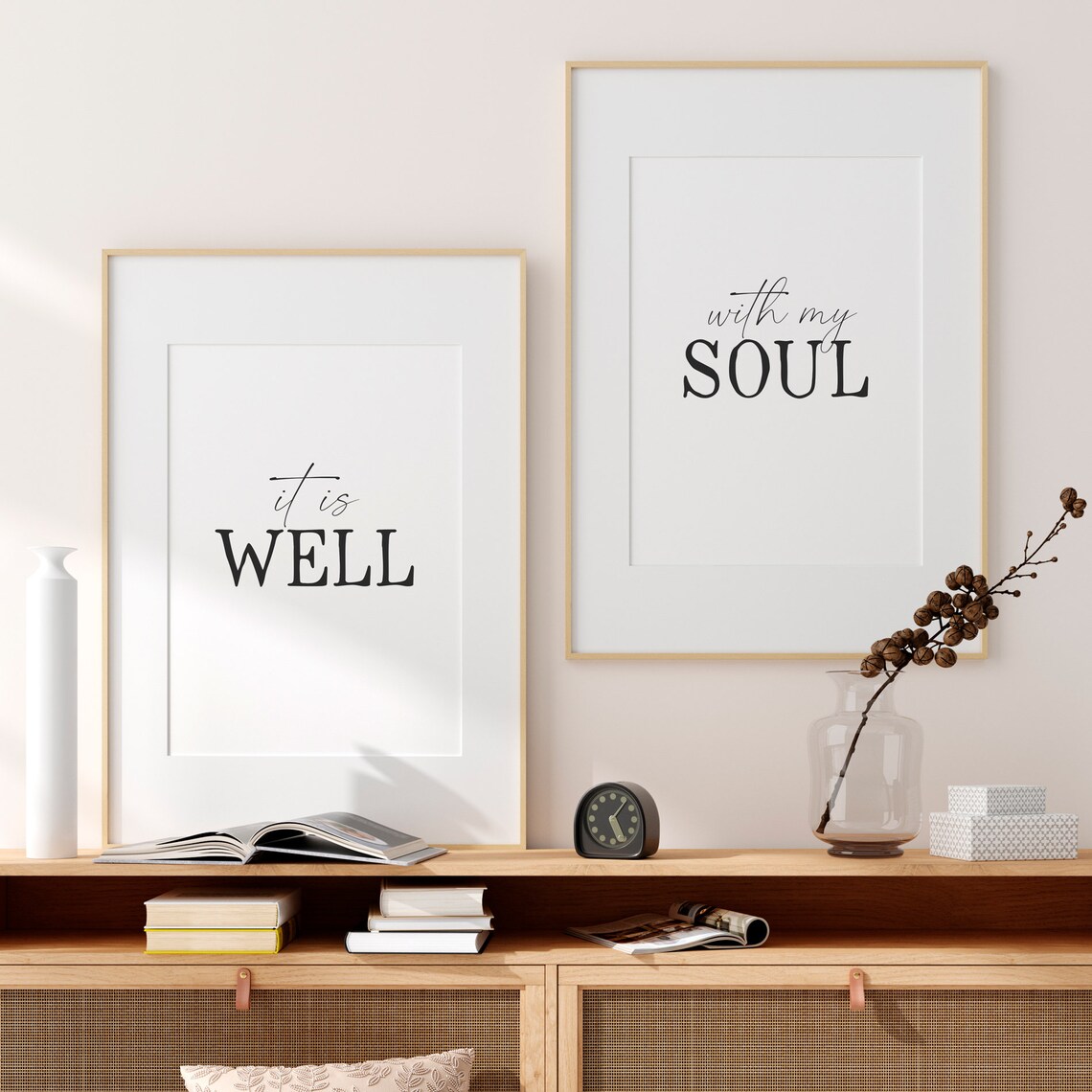 Bible Verse Print It is Well With My Soul Printable Art Set | Etsy
