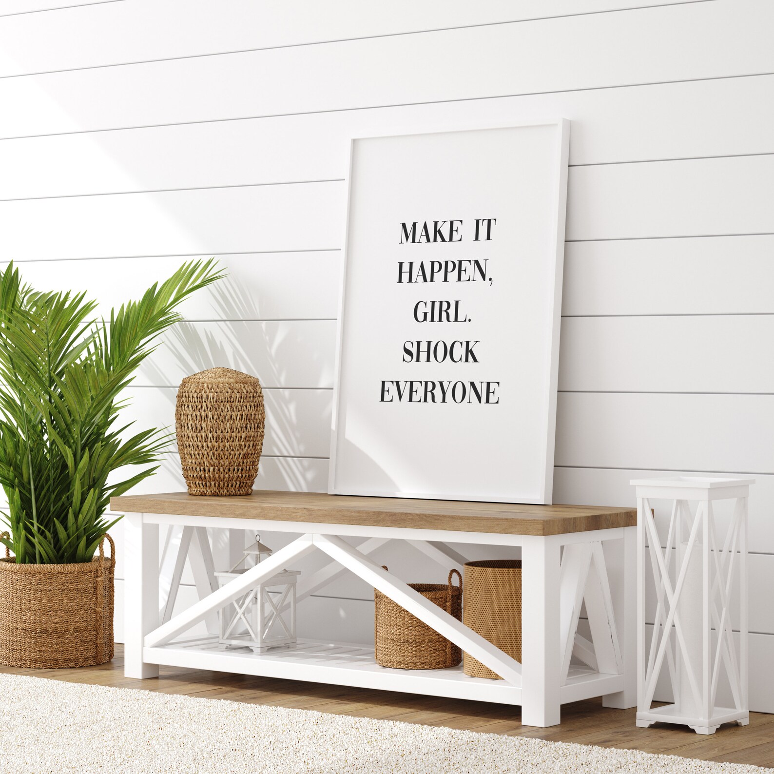Make It Happen Girl, Shock Everyone, Fashion Wall Decor, Feminine ...