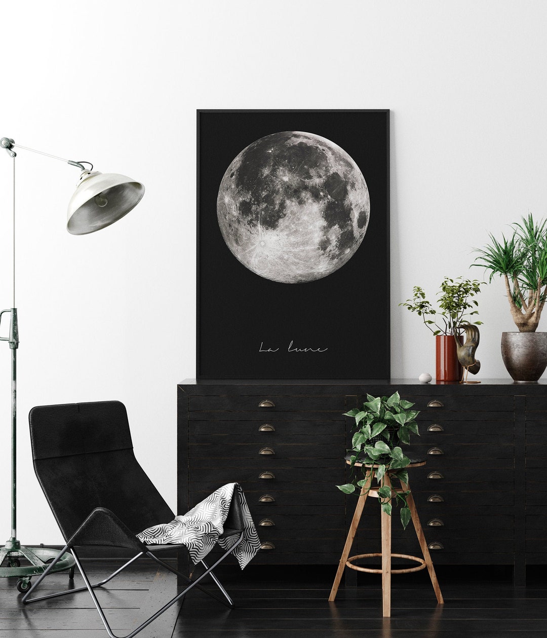 Moon Poster, La Lune Poster, Full Moon Print, La Lena, Full Moon ...