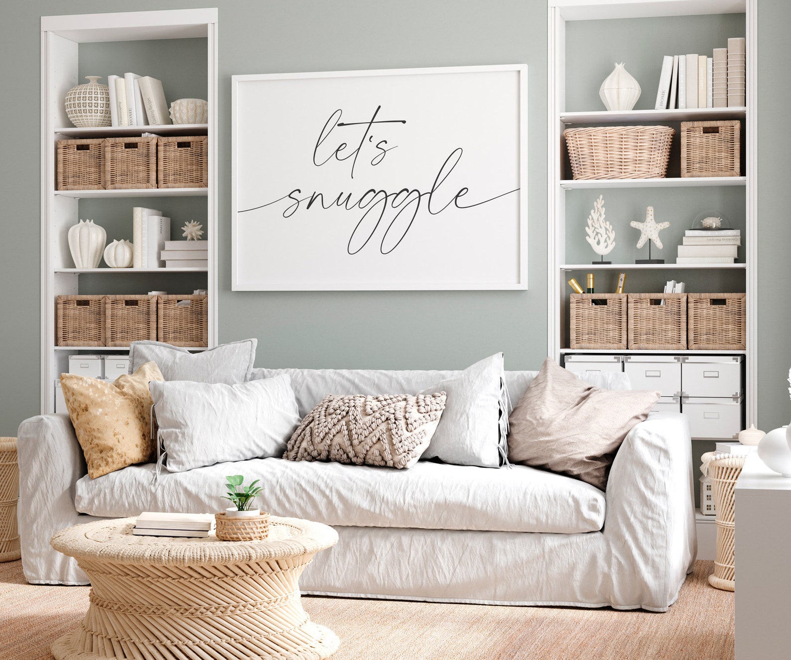 Let's Snuggle Sign, Lets Snuggle Printable, Master Bedroom Wall Decor ...
