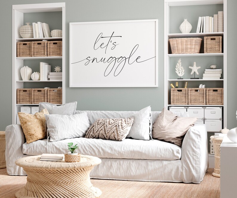 Let's Snuggle Sign Lets Snuggle Printable Master Bedroom | Etsy