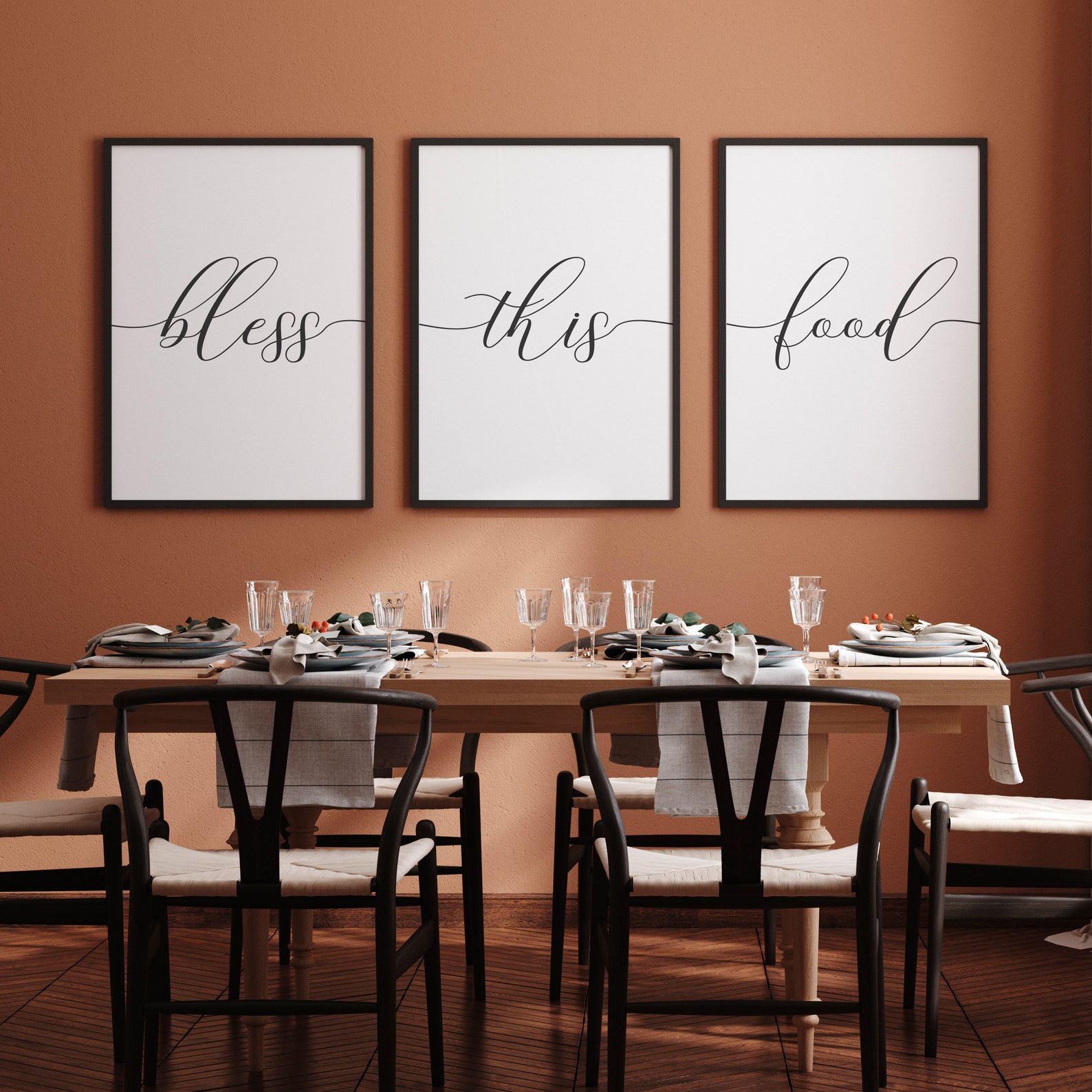 Bless This Food Sign, Kitchen Wall Decor, Dining Room Decor, Kitchen ...