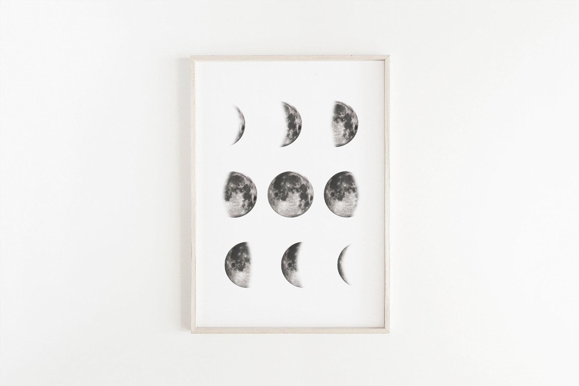 Moon Printable Art Moon Phases Print Moon Phase Wall Art | Etsy