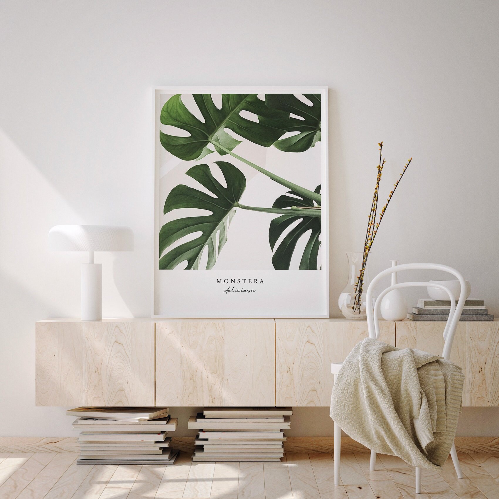 Monstera Print Tropical Leaf Art Monstera Wall Art Monstera - Etsy