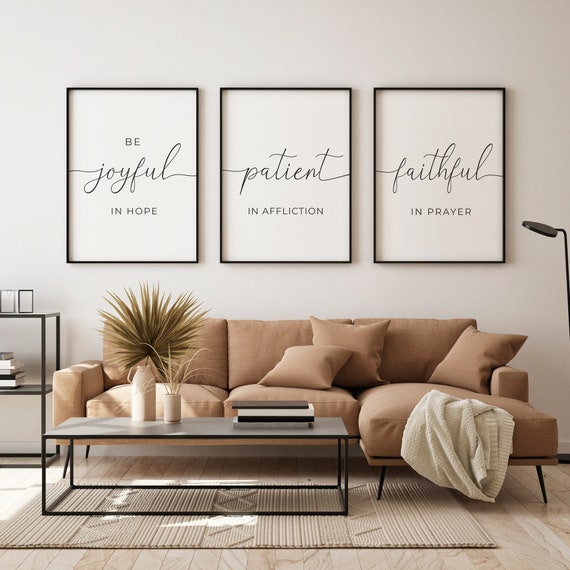 Bible Verse Wall Art Printable Set of 3 Bible Verse Prints - Etsy