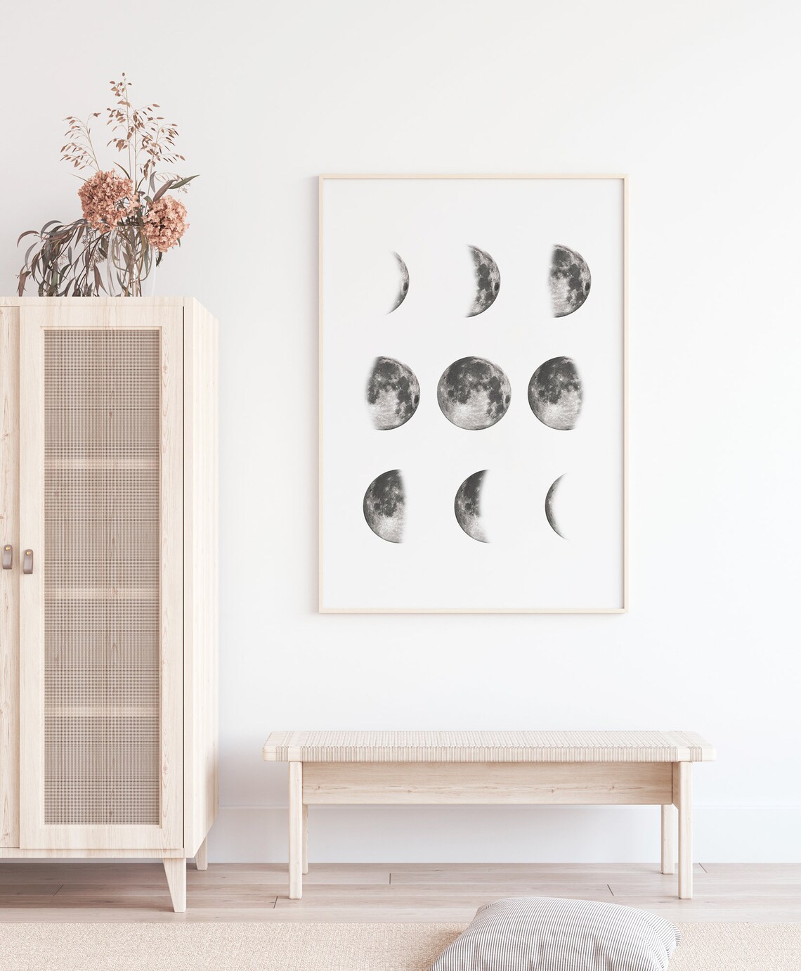 Moon Printable Art Moon Phases Print Moon Phase Wall Art | Etsy