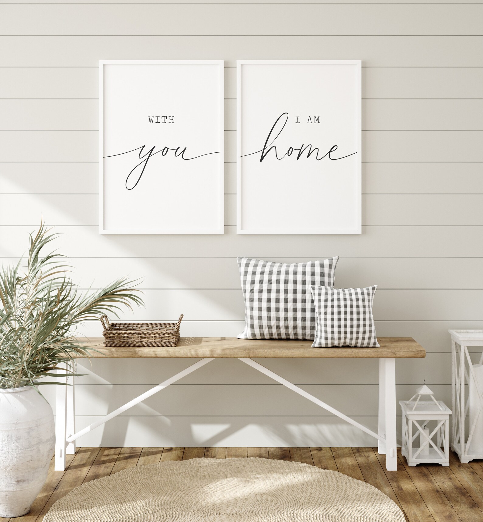 With You I Am Home Print Set of 2 Printable Art Home Wall - Etsy