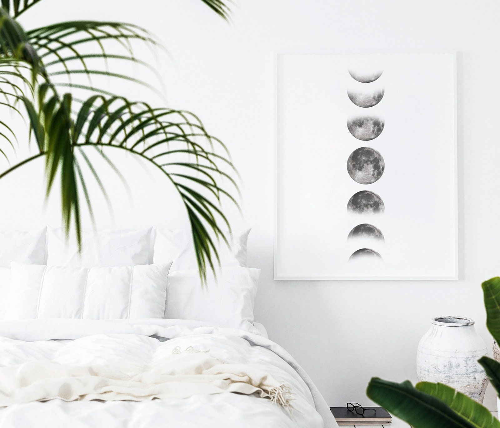 Moon Print Phases of the Moon Moon Wall Art Moon Phases - Etsy Canada