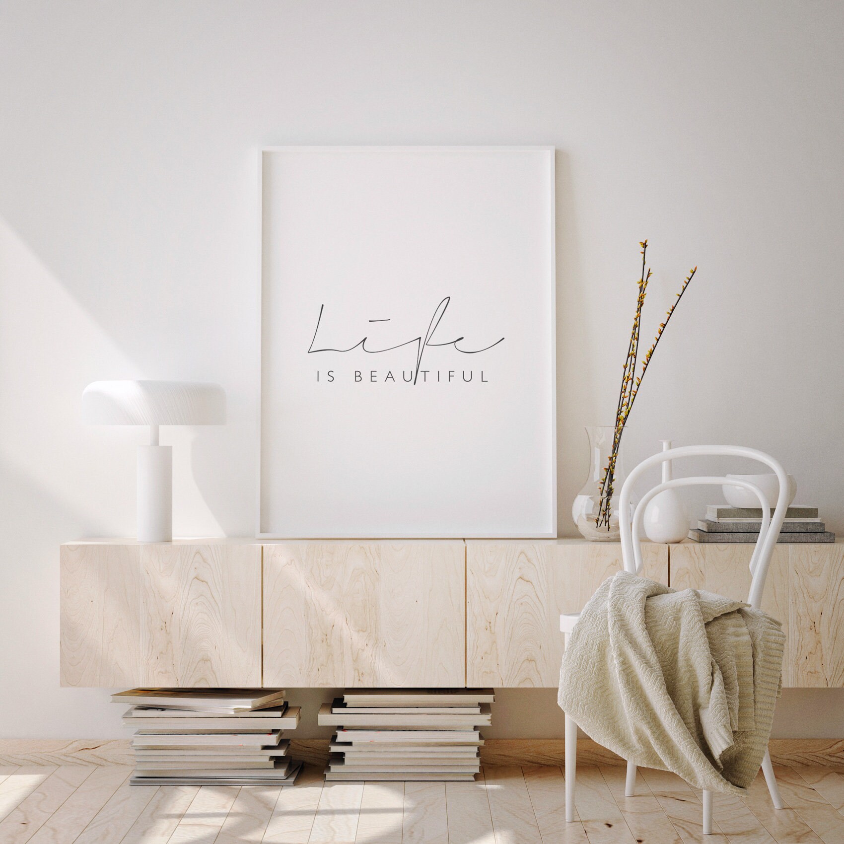 Life is Beautiful Print Fashion Printableprintable Wall Art - Etsy