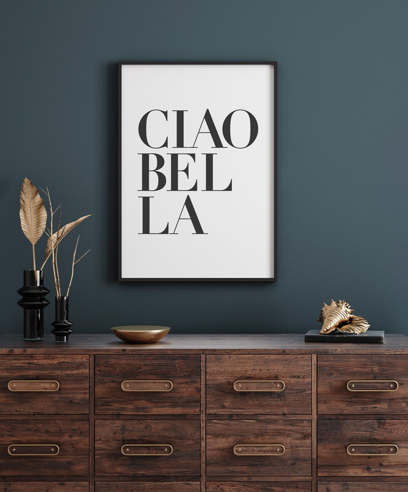 Fashion Print Ciao Bella Sign Fashion Wall Art Home Wall - Etsy