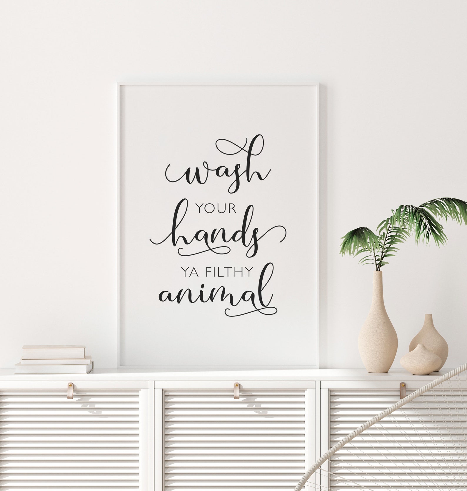 Wash Your Hands Ya Filthy Animal Sign Bathroom Wall Decor - Etsy