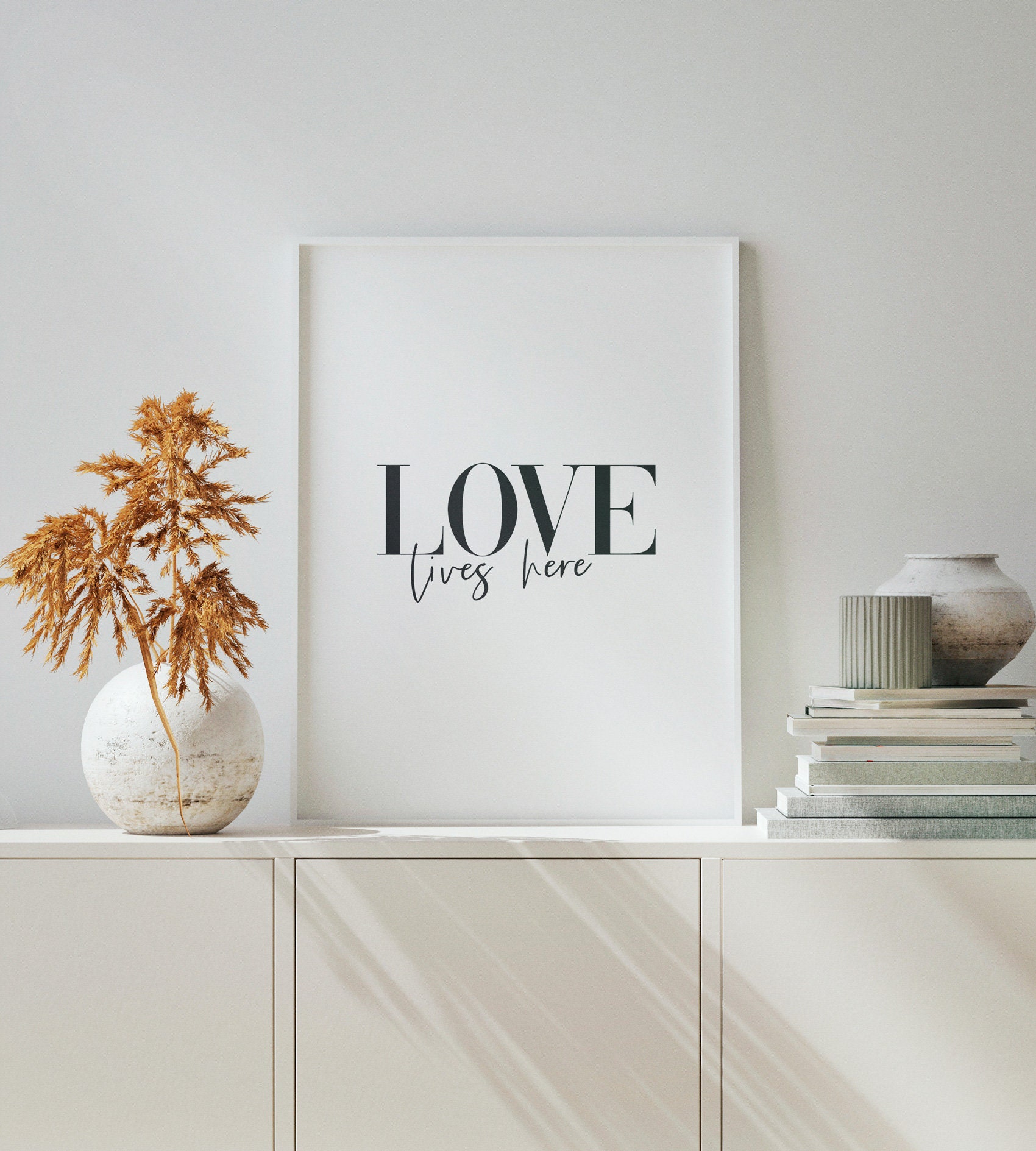 Love Lives Here, Love Sign, Love Wall Art, Sign With Saying, Wedding ...
