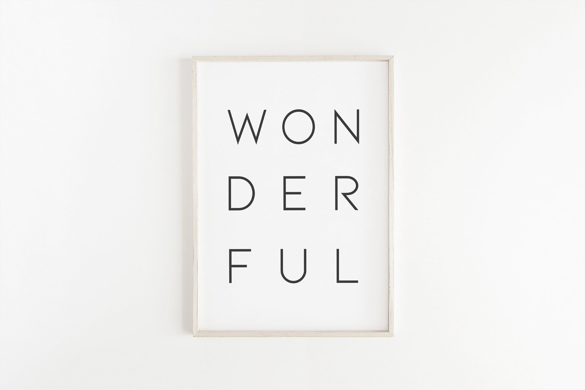 Wonderful Print Printable Quote Wonderful Print Typography - Etsy