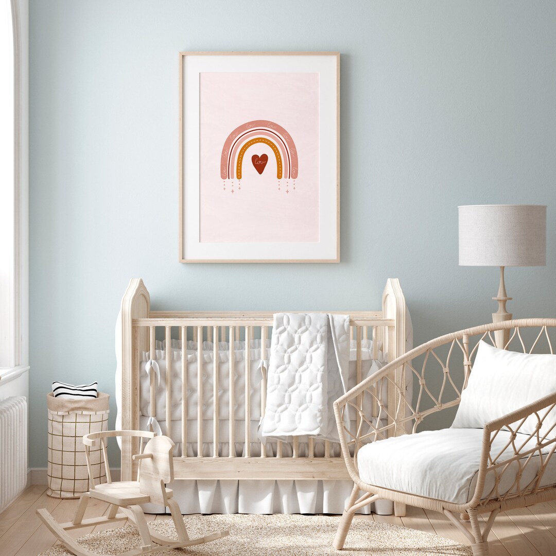 Rainbow Nursery Print, Printable Rainbow, Girl Nursery Print, Baby Room ...