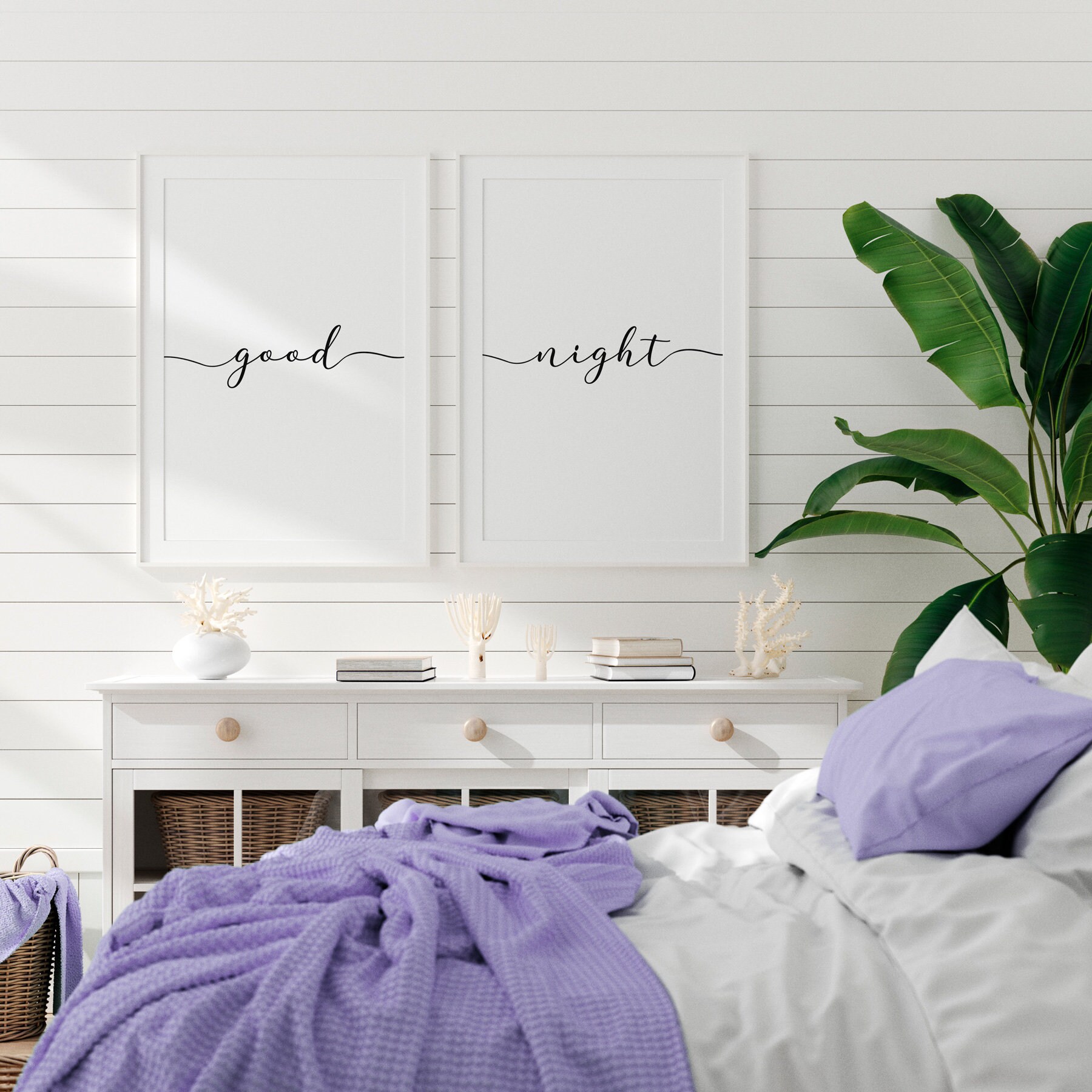 Good Night Print Nursery Print Set of 2 Printable Art - Etsy