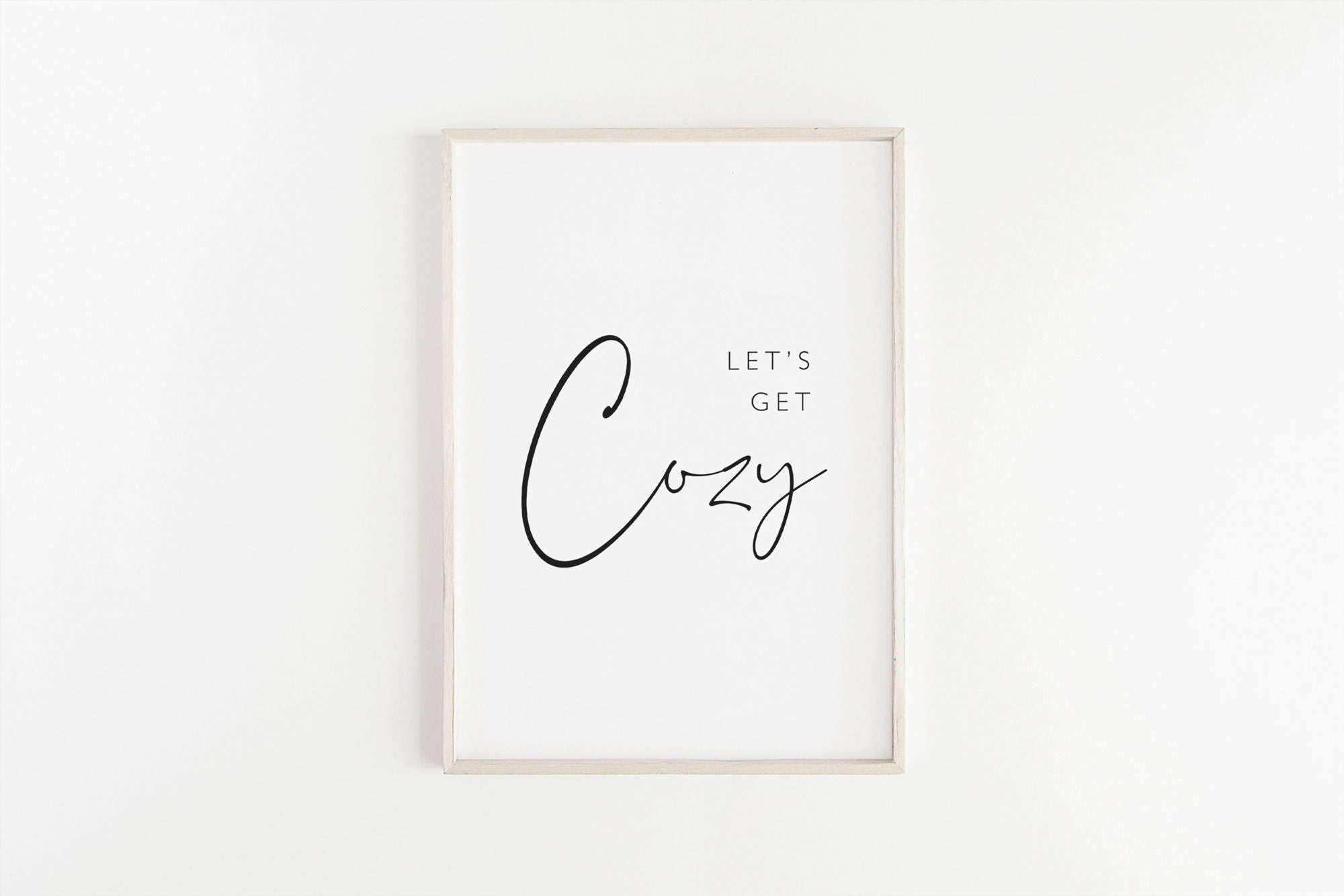 Get Cozy Printable Quote Guest Room Wall Art Get Cozy Modern - Etsy