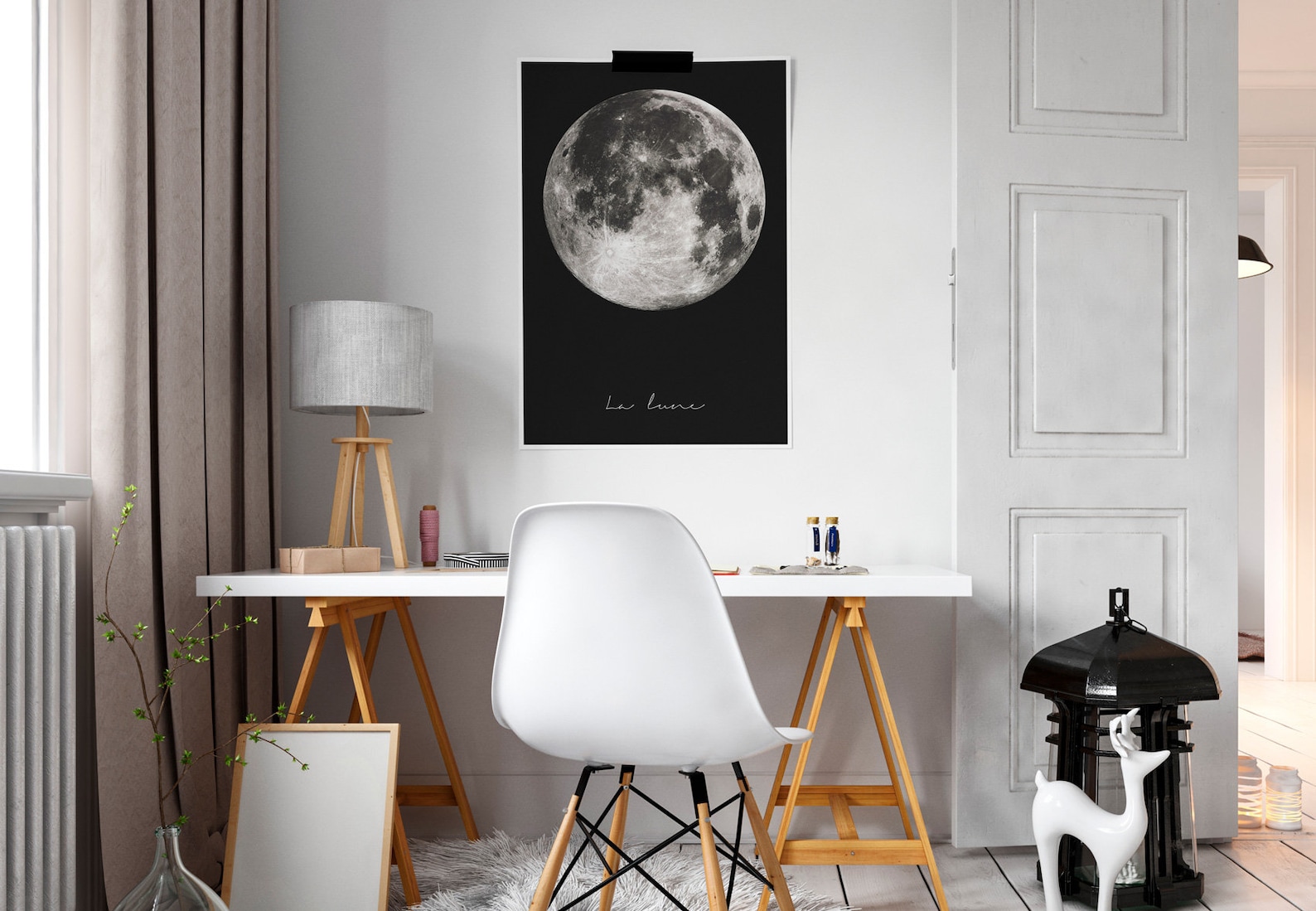 Moon Poster La Lune Poster Full Moon Print La Lena Full - Etsy