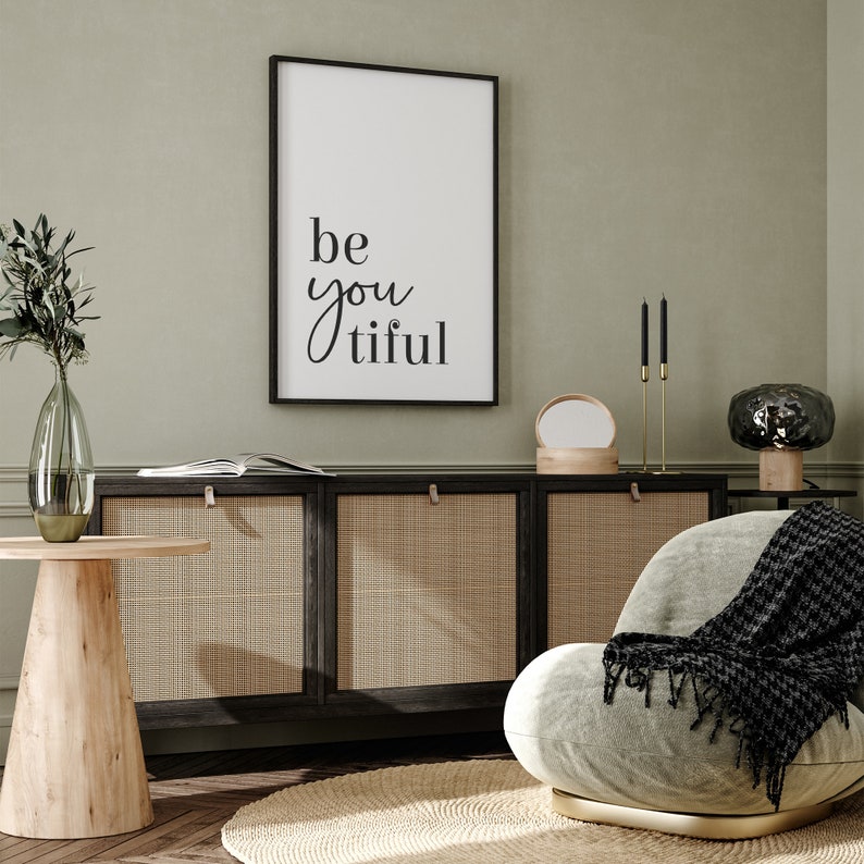 Beyoutiful Print Be You Tiful Sign Woman Bedroom Decor - Etsy