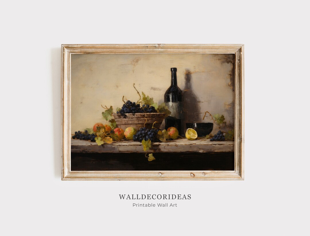 Country Kitchen Wall Art | Rustic Decor | Fruits Still Life Print ...