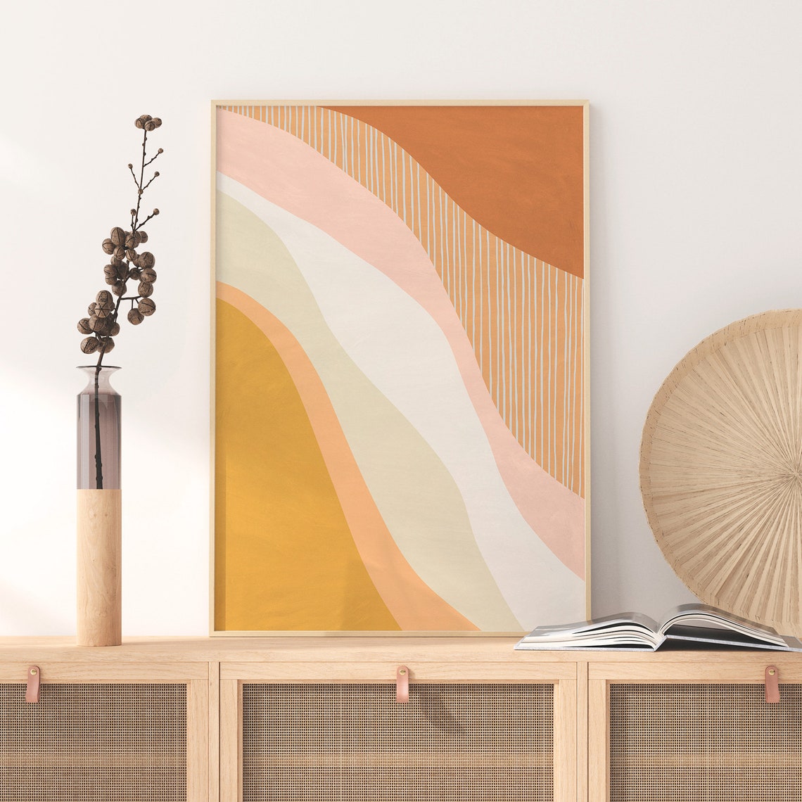 Boho Printable Art Printable Abstract Art Boho Print Wall | Etsy