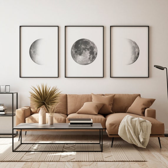 Moon Decor Bedroom Above Bed Decor Home Wall Decor Moon Art - Etsy