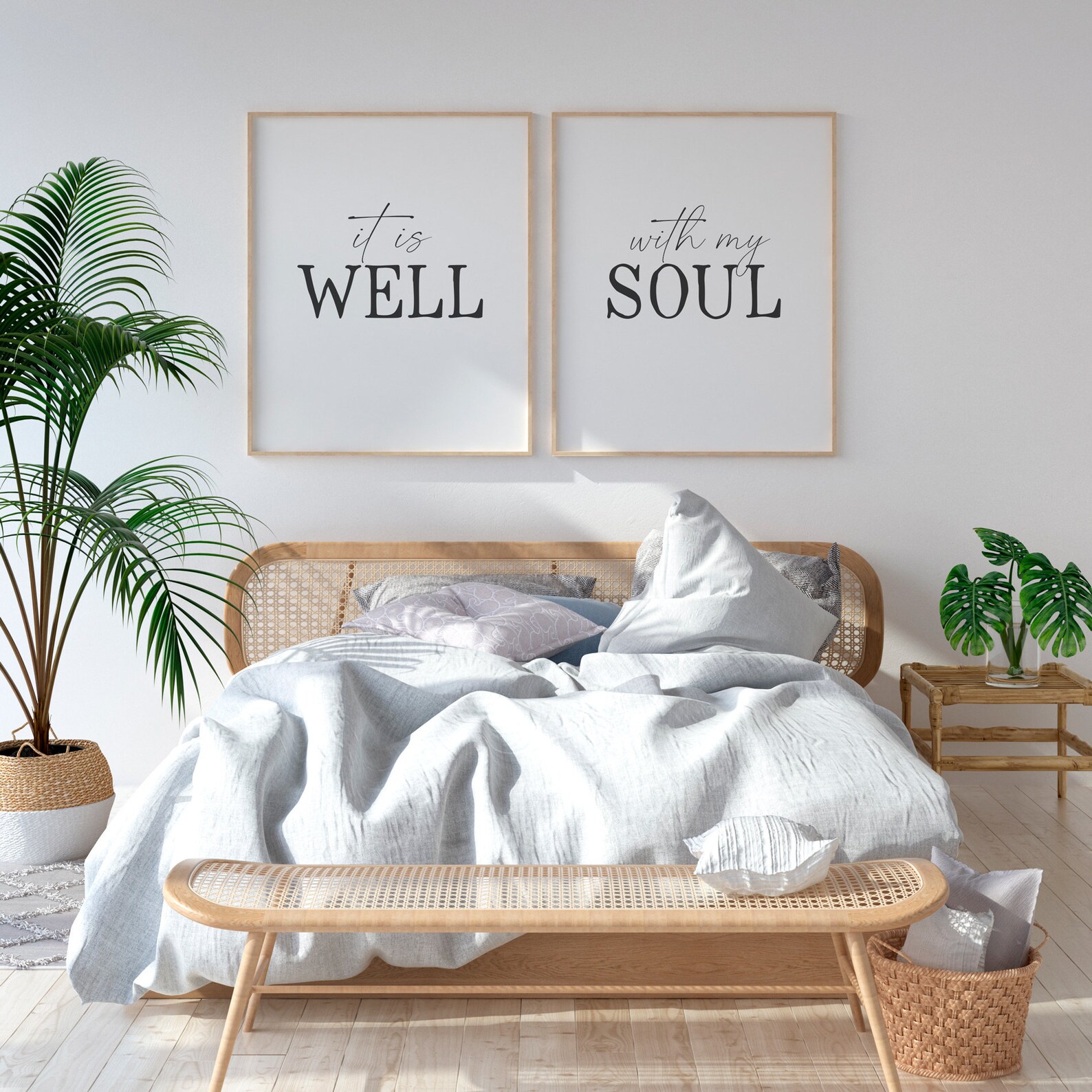 Bible Verse Print, It is Well With My Soul, Printable Art, Set of 2 ...