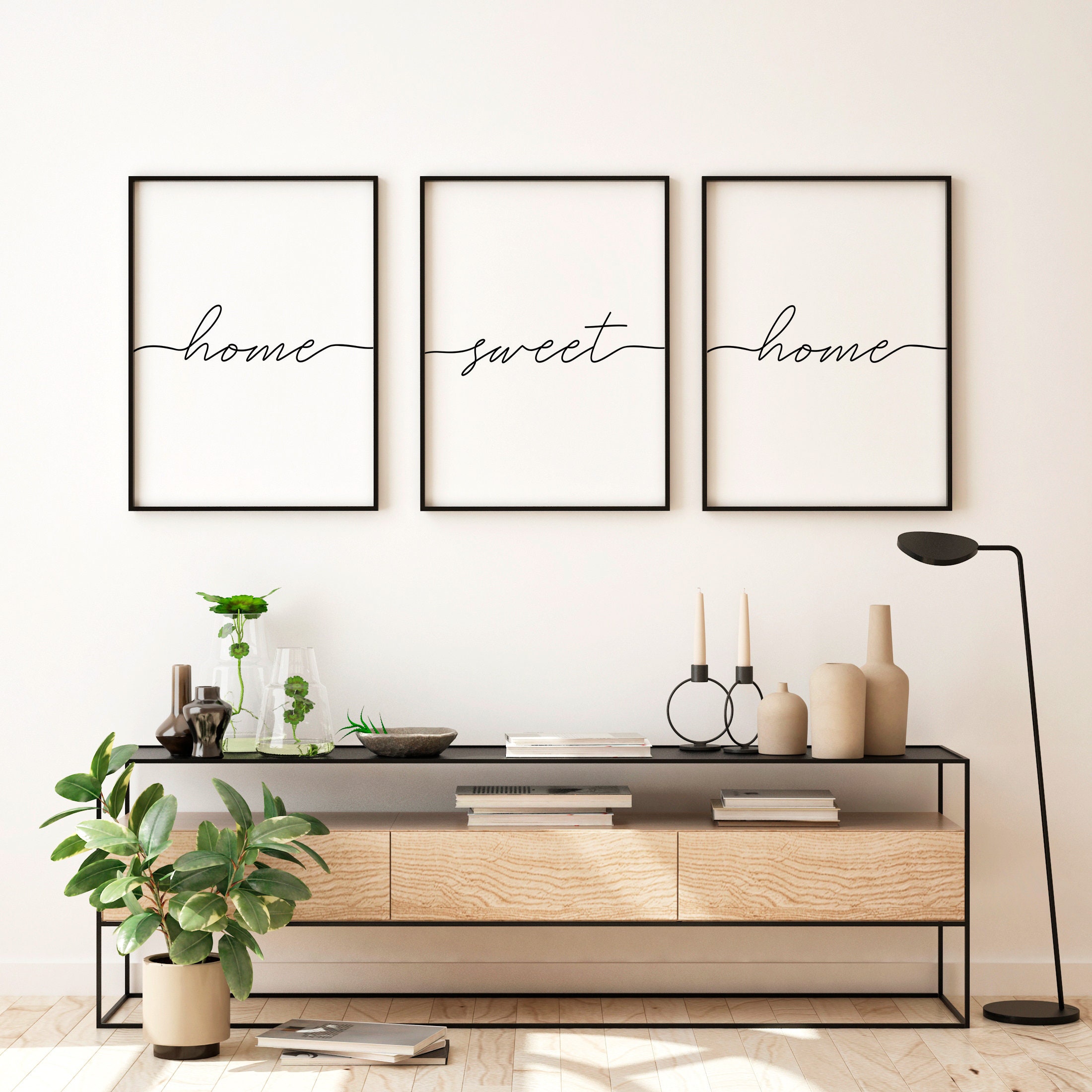 Sweet Home Print Set of 3 Wall Art Sweet Home Sweet Living - Etsy