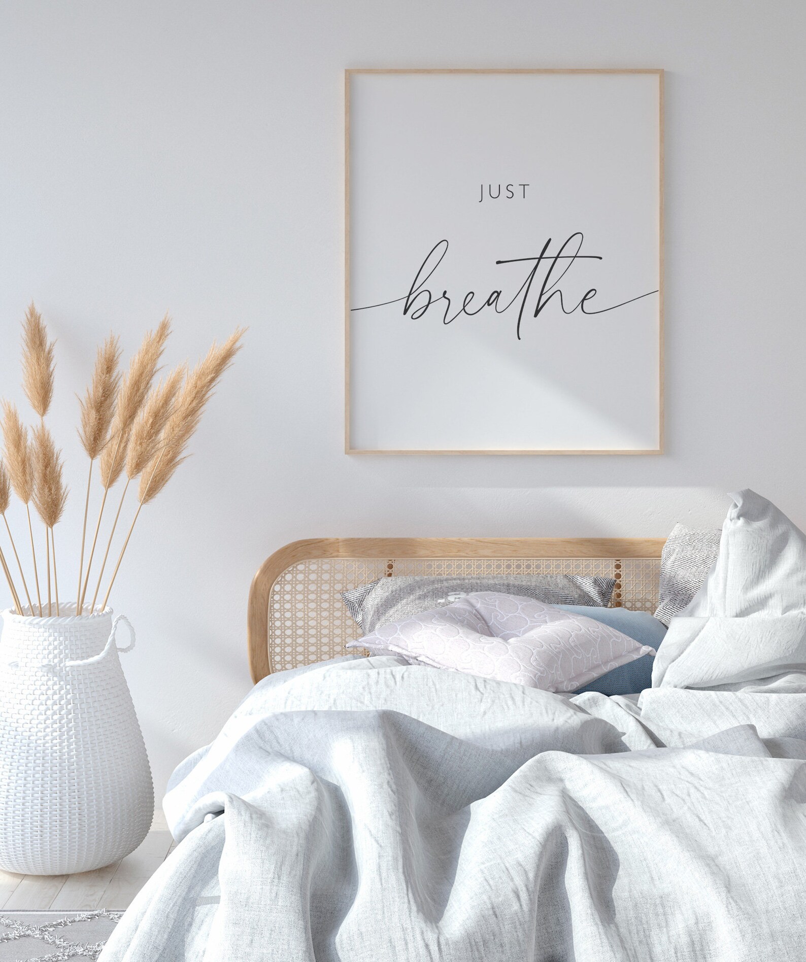 Just Breathe Print Printable Art Just Breathe Sign Inhale | Etsy