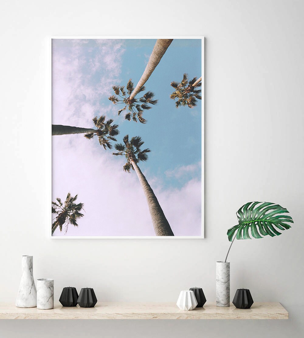 Palm Tree Print Beach Lovers Gift Plants Poster Palm Leaf | Etsy