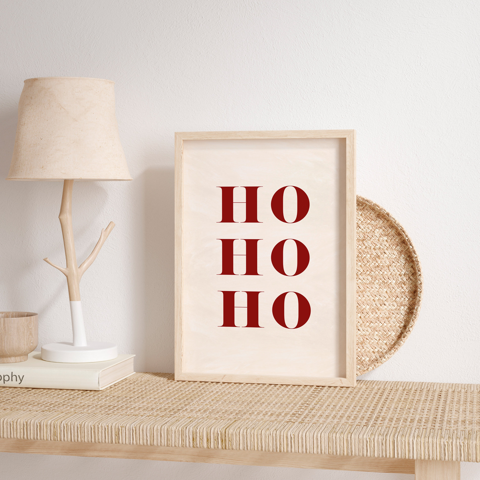 HO HO HO Print Christmas Printable Festive Prints Christmas | Etsy