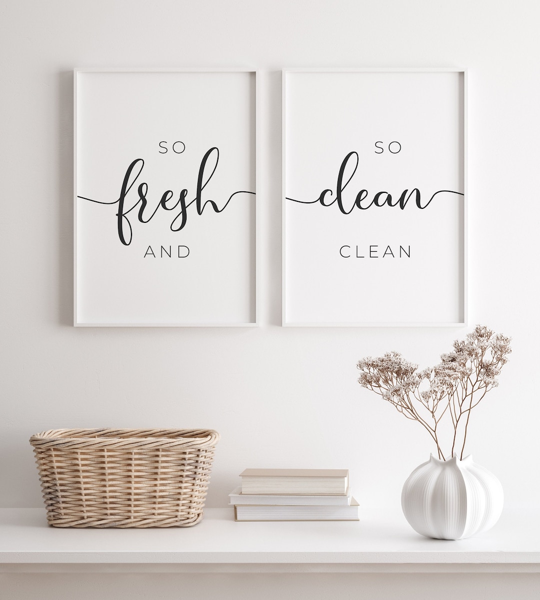 So Fresh and so Clean Clean Print, Bathroom Wall Decor, Printable Wall ...