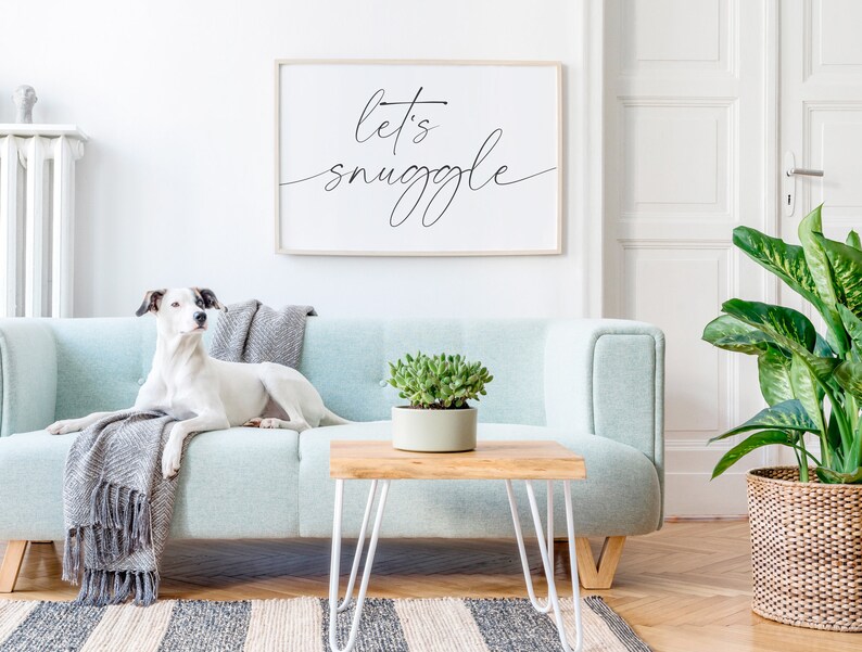 Let's Snuggle Sign Lets Snuggle Printable Master Bedroom | Etsy