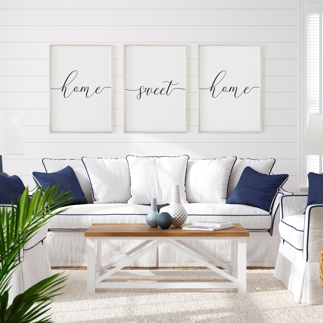 Sweet Home Wall Decor Sweet Home Sign Set of 3 Printable - Etsy