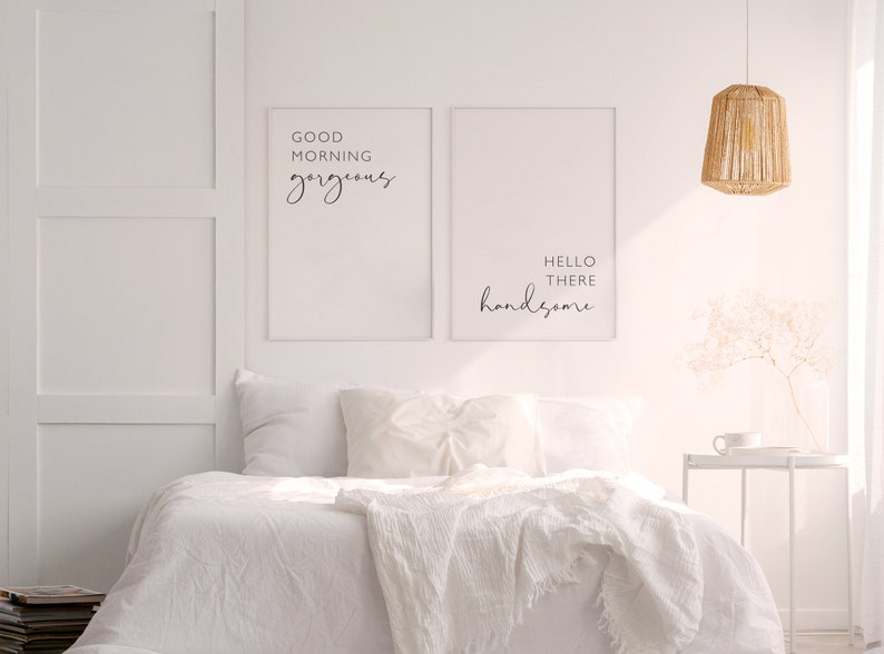 Hello There Handsome Good Morning Gorgeous Printable Quote | Etsy