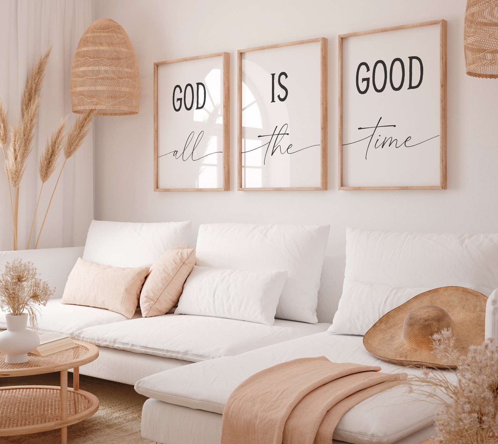 Bible Verse Print God is Good Wall Art Set of 3 Printable | Etsy