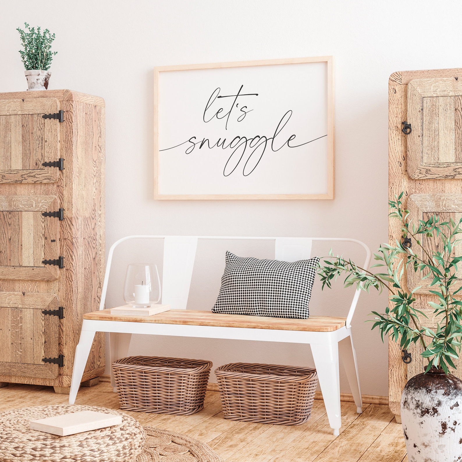 Let's Snuggle Sign Lets Snuggle Printable Master Bedroom - Etsy