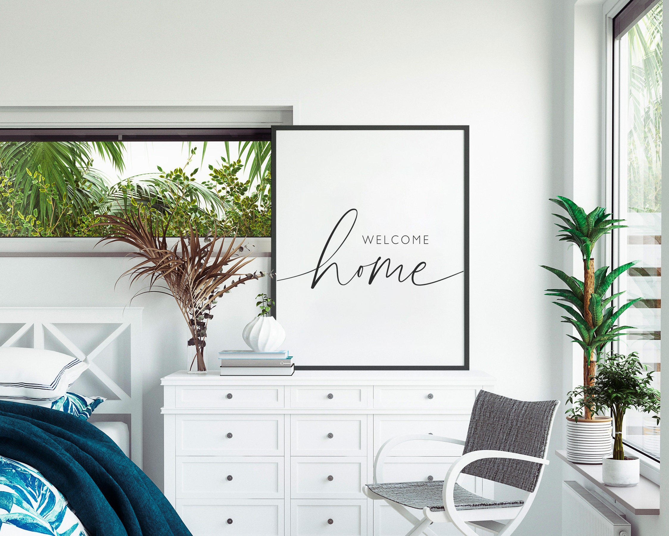 Welcome Home Print Entryway Decor Printable Quote Welcome | Etsy