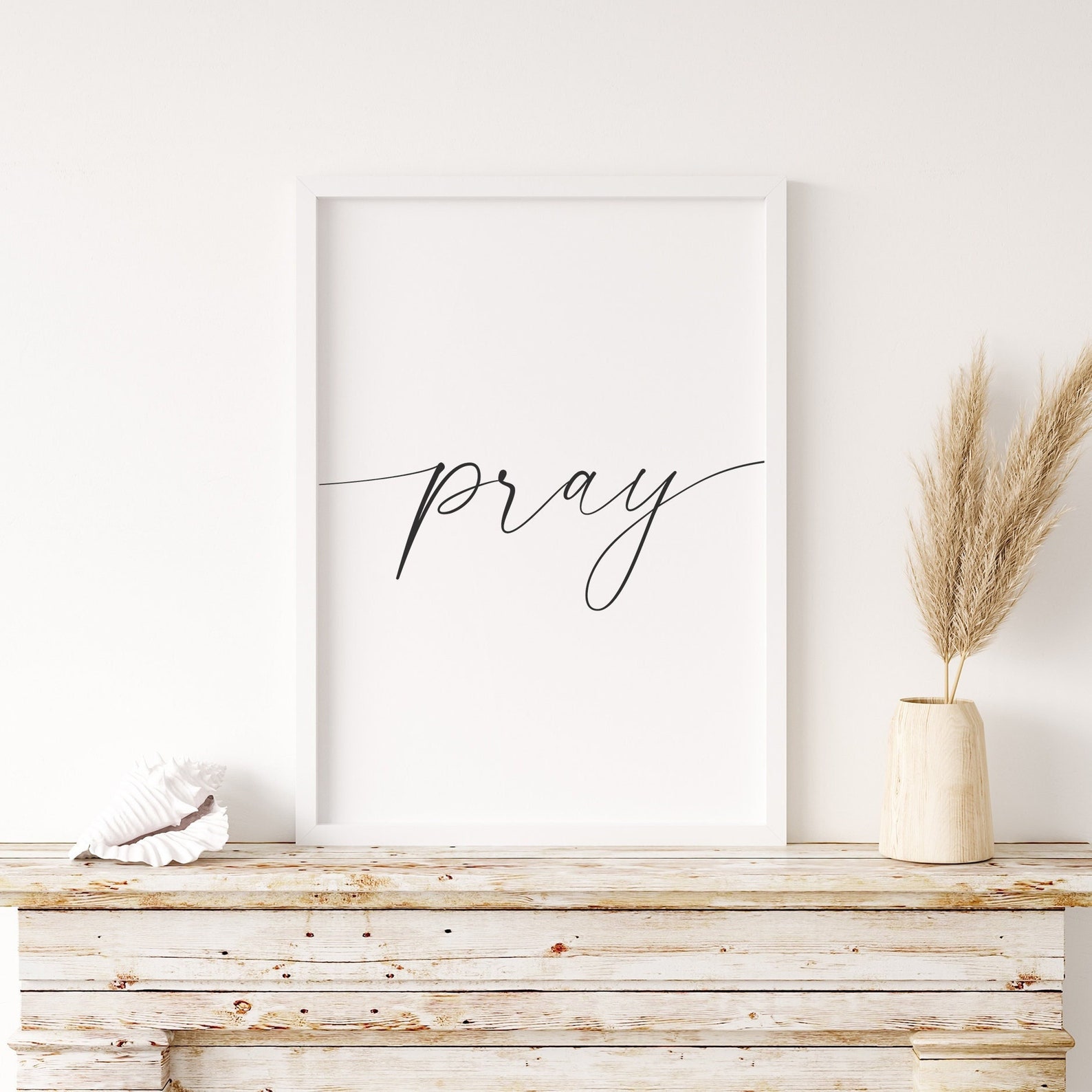 Pray Print Bible Verse Wall Art Printable Art Scripture | Etsy