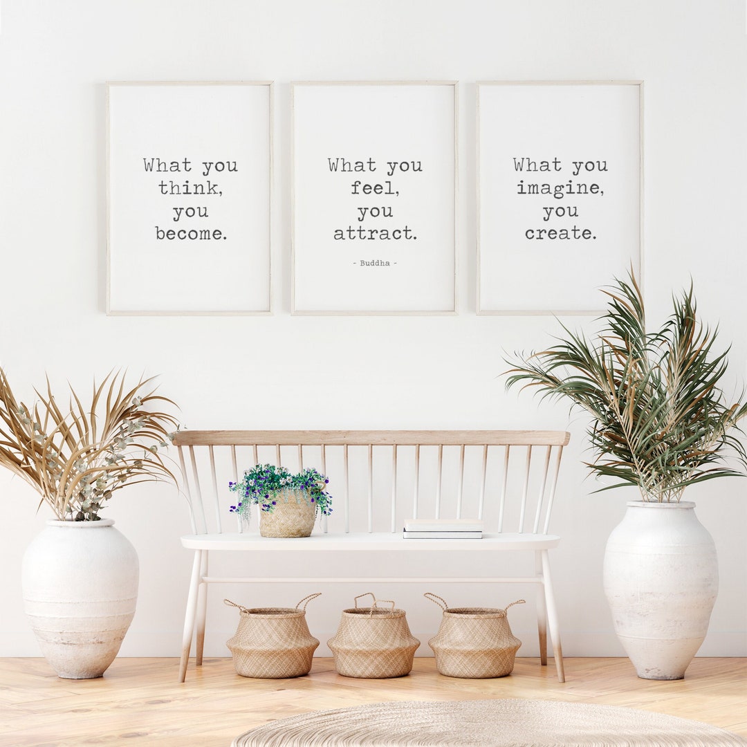 Yoga Quote Wall Decor, Spiritual Gift Art Prints, Buddha Quotes ...