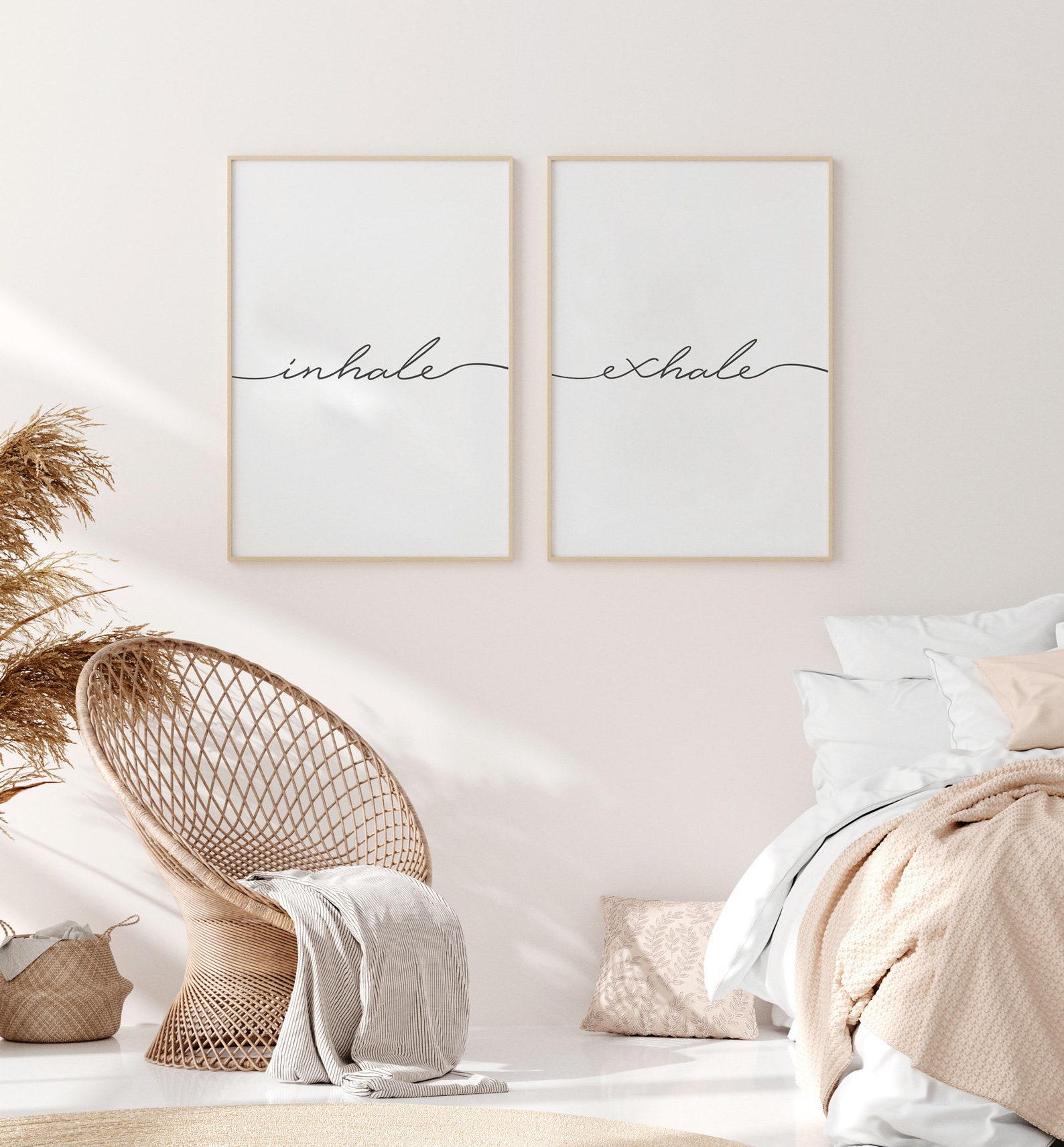 Inhale Exhale Print Set of 2 Print Inhale Exhale Poster - Etsy