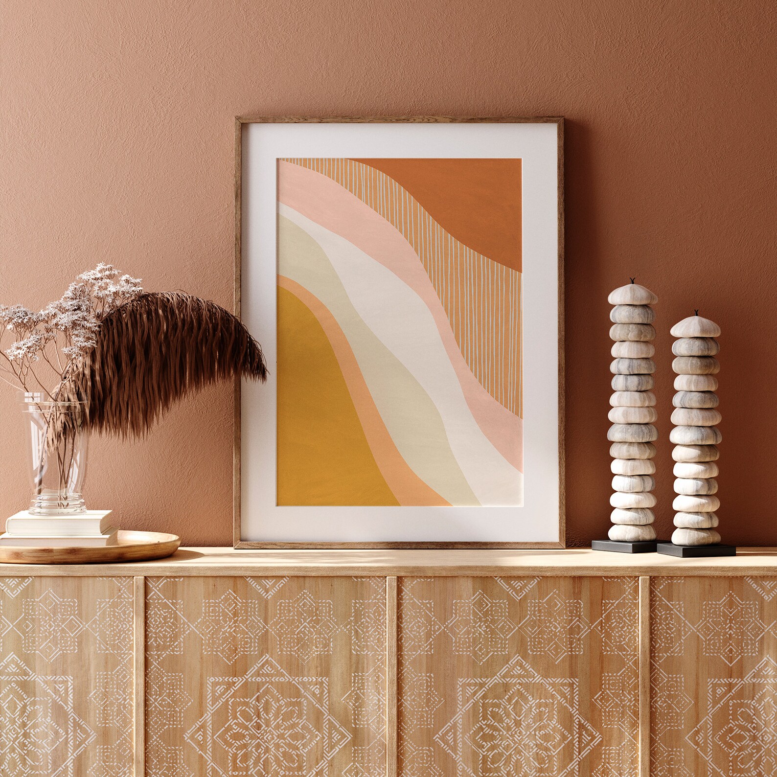 Boho Printable Art, Printable Abstract Art, Boho Print Wall Decor ...
