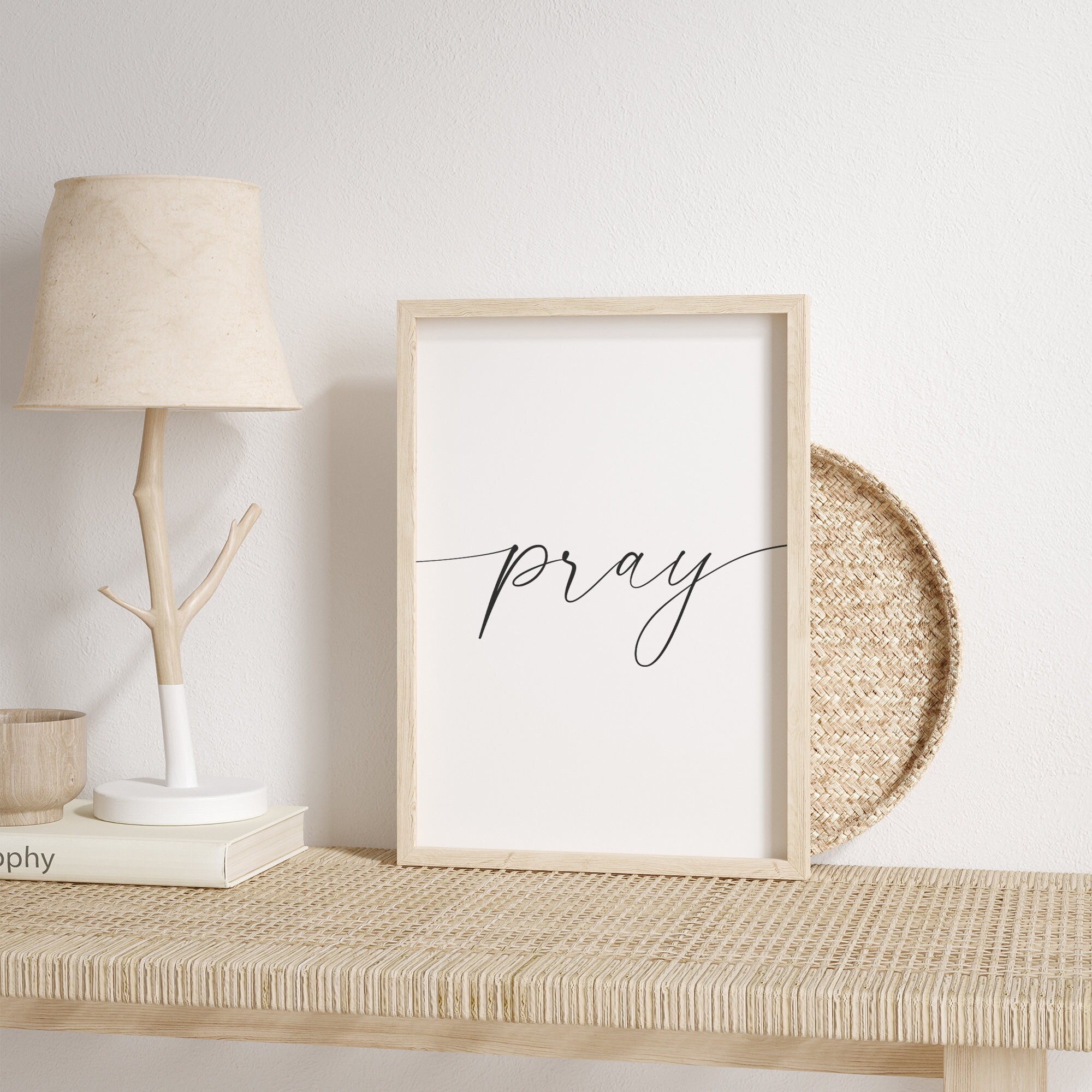 Pray Print Bible Verse Wall Art Printable Art Scripture | Etsy