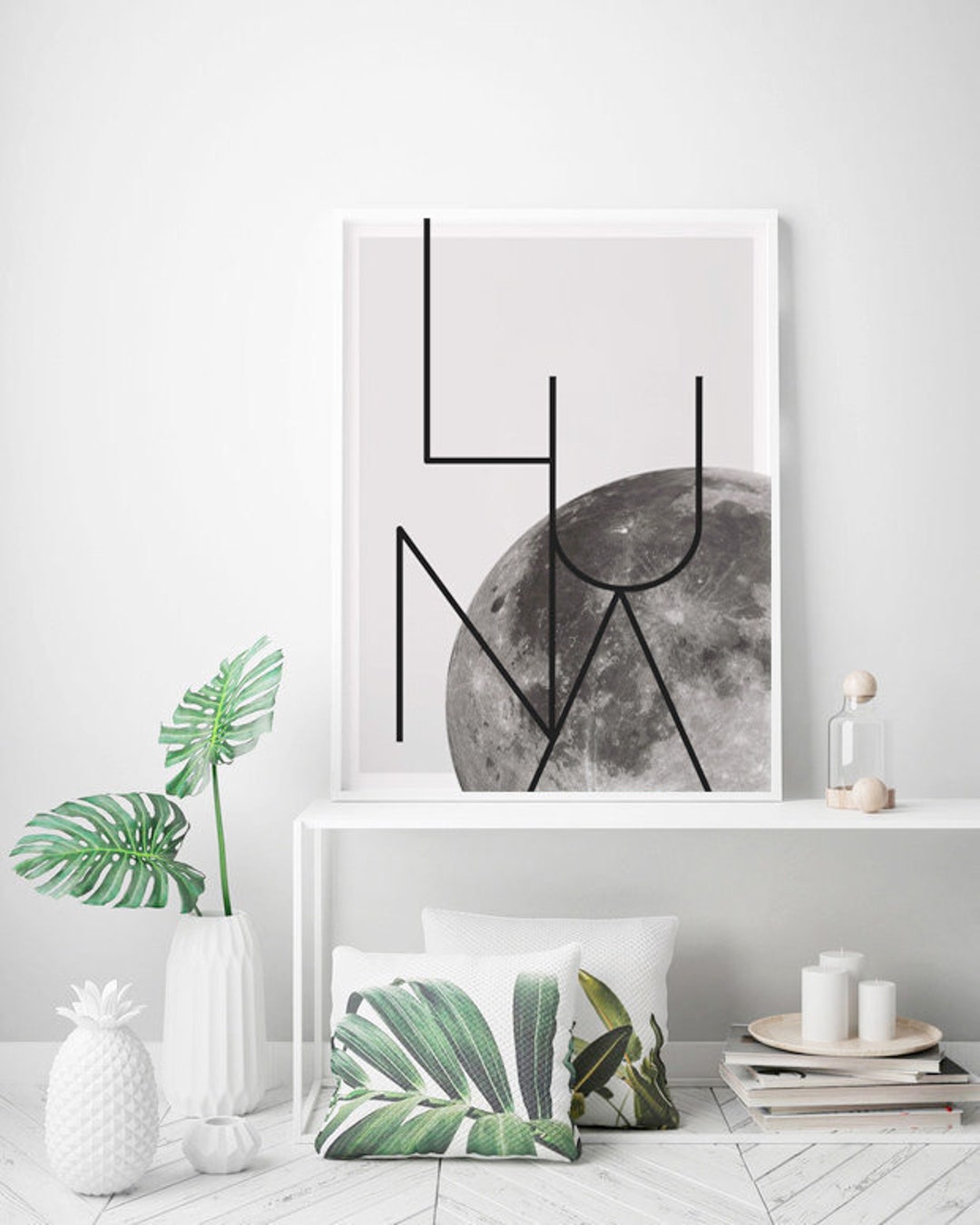 Moon Poster Moon Print Moon Picture La Luna La Lune Luna Art Lunar ...