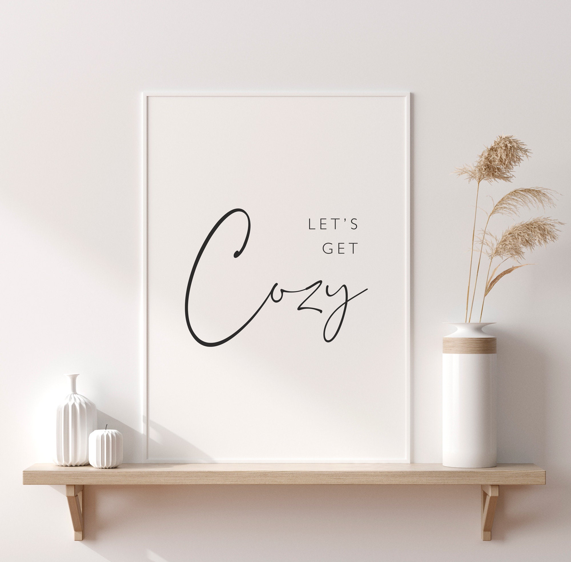 Get Cozy Printable Quote Guest Room Wall Art Get Cozy Modern - Etsy