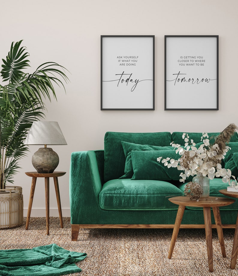 Ask Yourself Printable Home Wall Decor Set of 2 Prints - Etsy