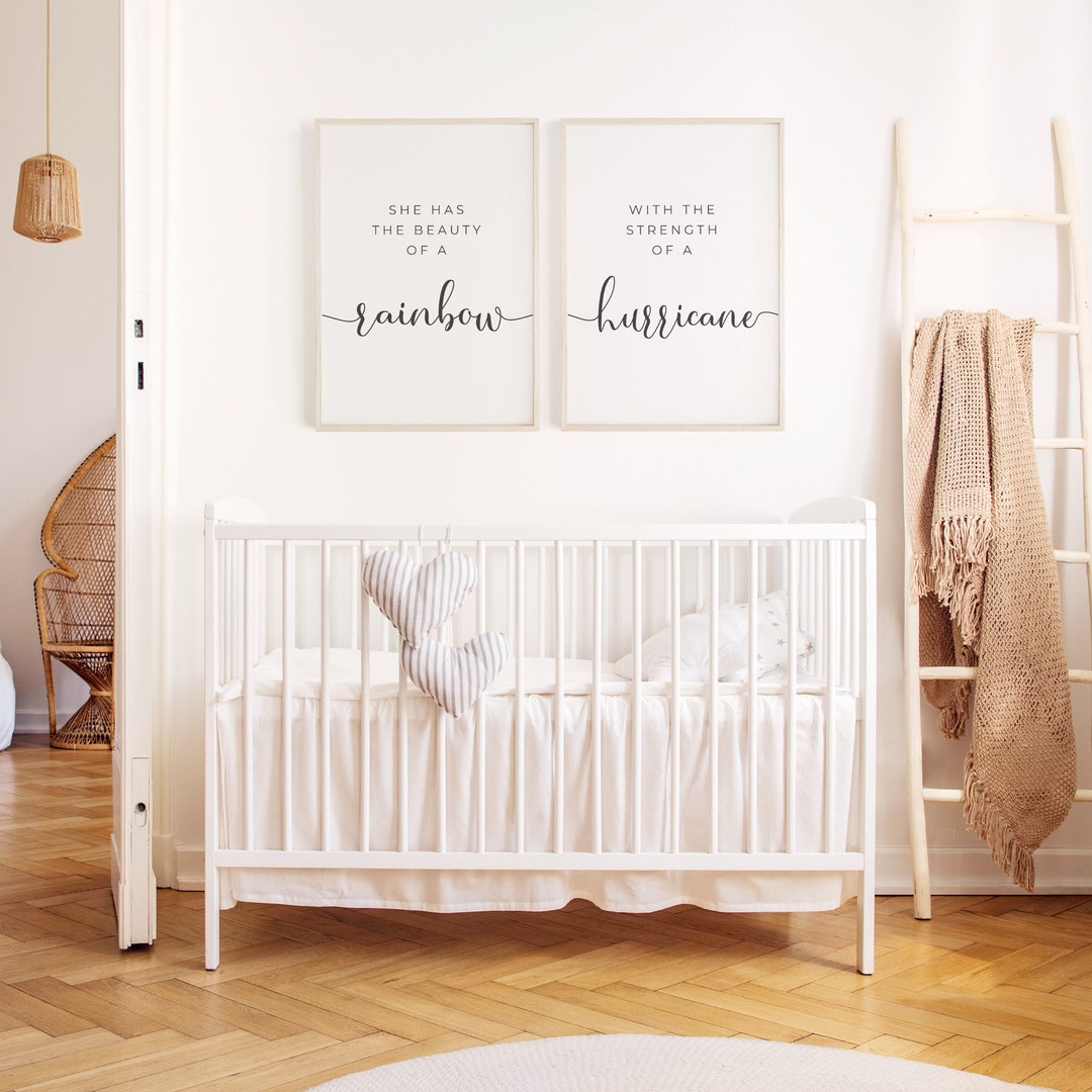 Girl Nursery Wall Decor, Kids Room Wall Decor, Baby Girl Nursery Quote ...