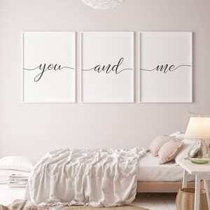 You and Me Sign, Printable Wall Art, Bedroom Wall Decor Over the Bed ...