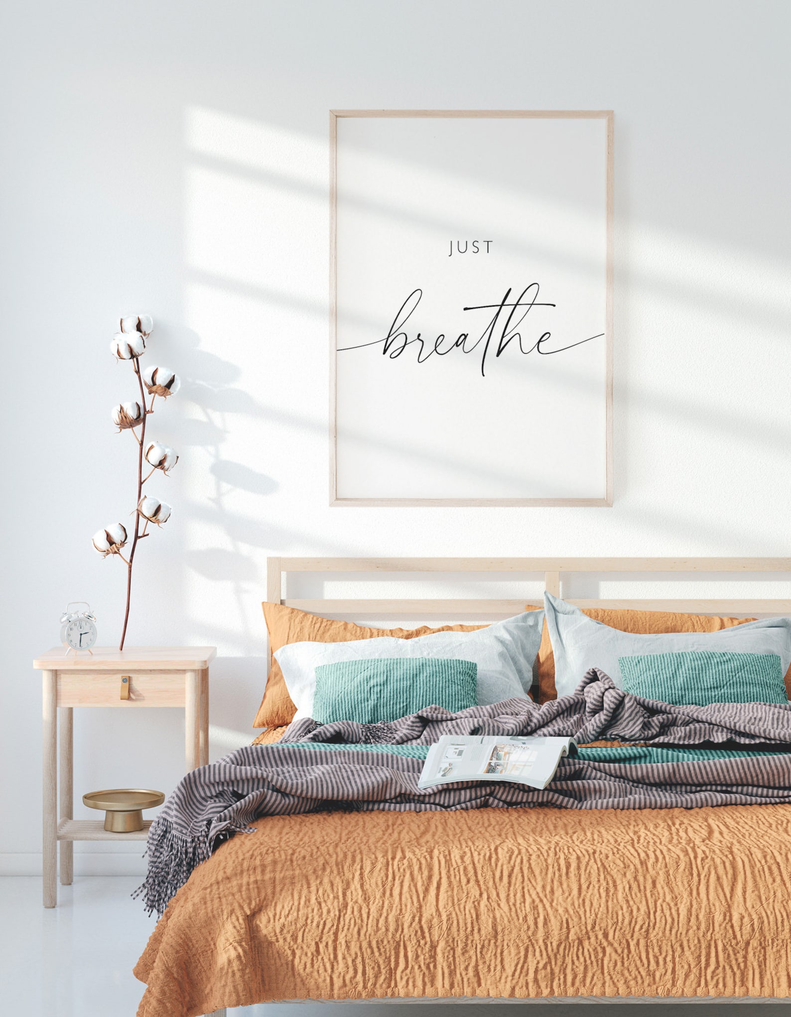 Just Breathe Print Printable Art Just Breathe Sign Inhale | Etsy